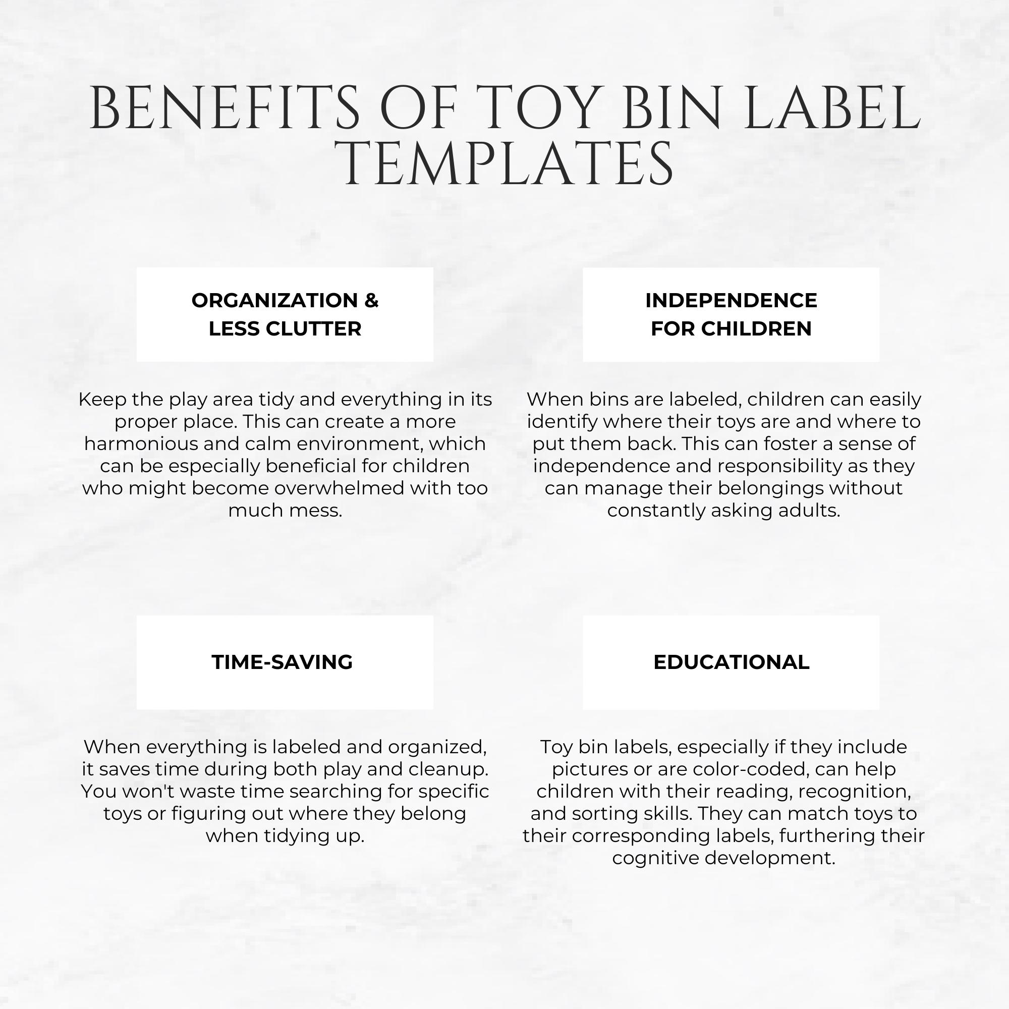 Toy Storage Labels Printable Toy Organization Labels Classroom Labels ...