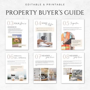 Property Buyer’s Guide Template Printable Real Estate Buyer Guide Home ...
