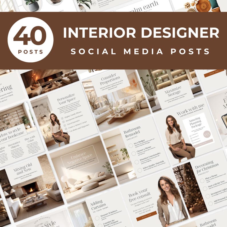 Interior Designer Instagram Templates Interior Designer Social Media ...