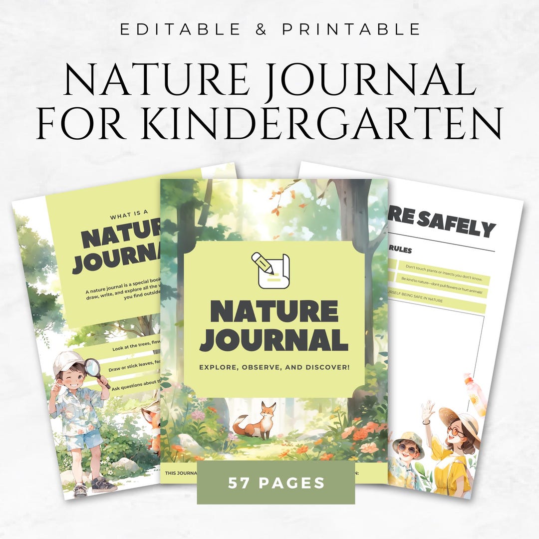 Nature Journal for Kindergarten Template Outdoor Learning Science ...