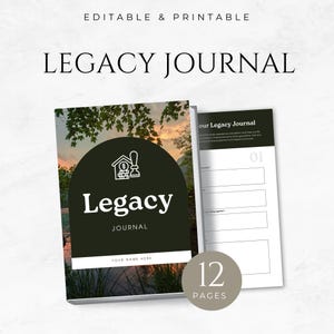 Personal Legacy Journal Template Printable Ancestry Journal Life Story ...