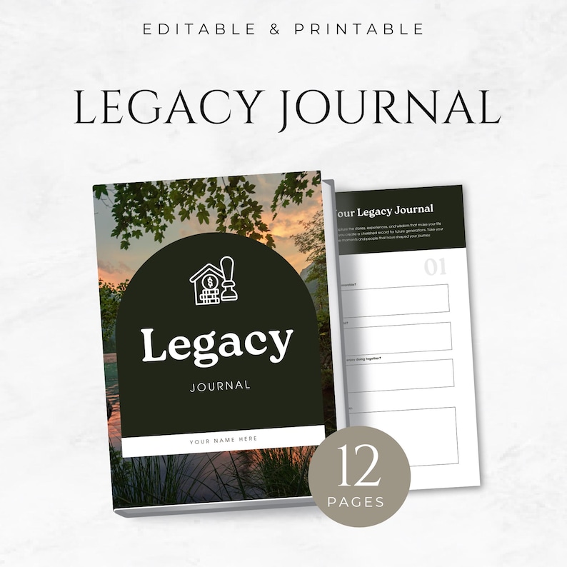 Personal Legacy Journal Template Printable Ancestry Journal Life Story ...
