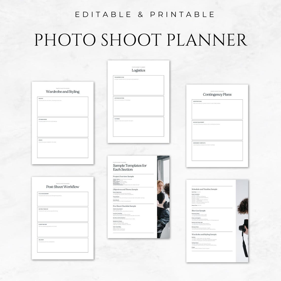 Photo Shoot Planner Template Photography Planner Photographer Planner ...