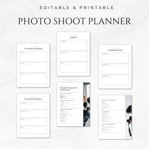 Photo Shoot Planner Template Photography Planner Photographer Planner ...