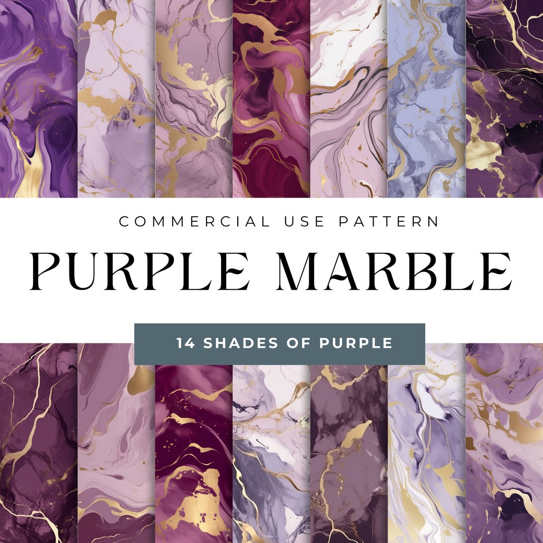 Seamless Purple Marble With Elegant Gold Patterns Purple Marble ...