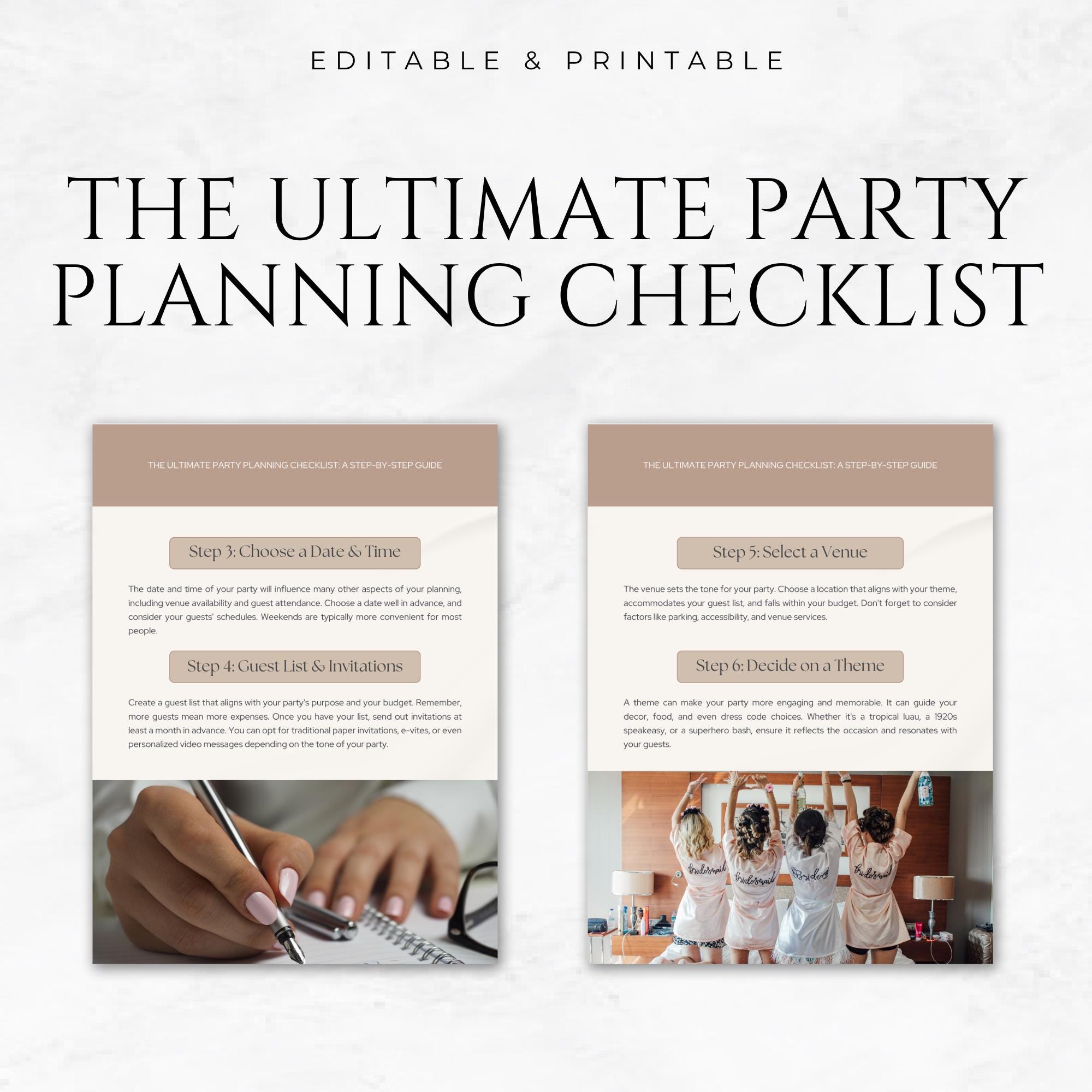 The Ultimate Party Planning Checklist Template Editable Canva Event ...