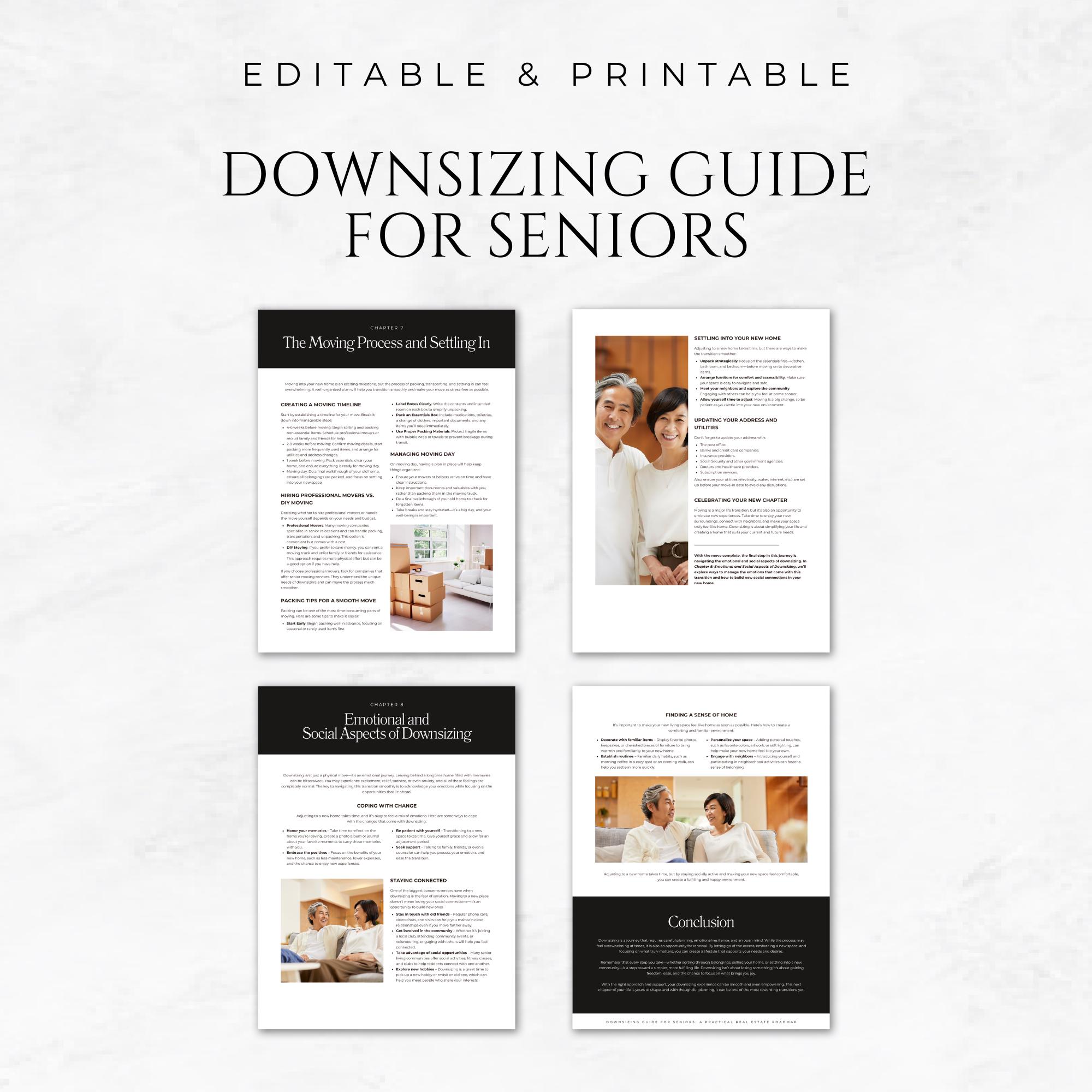 Downsizing Guide for Seniors Template Senior Living Tips Moving ...