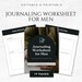 Journaling Worksheet for Men Template Printable Self-reflection ...