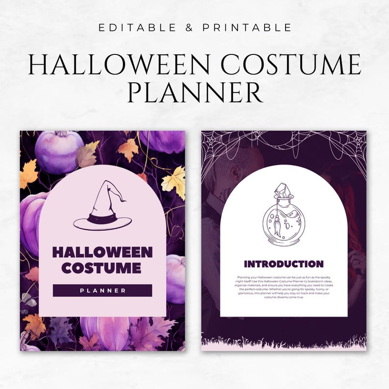 Halloween Costume Planner Printable DIY Costume Planner Costume ...