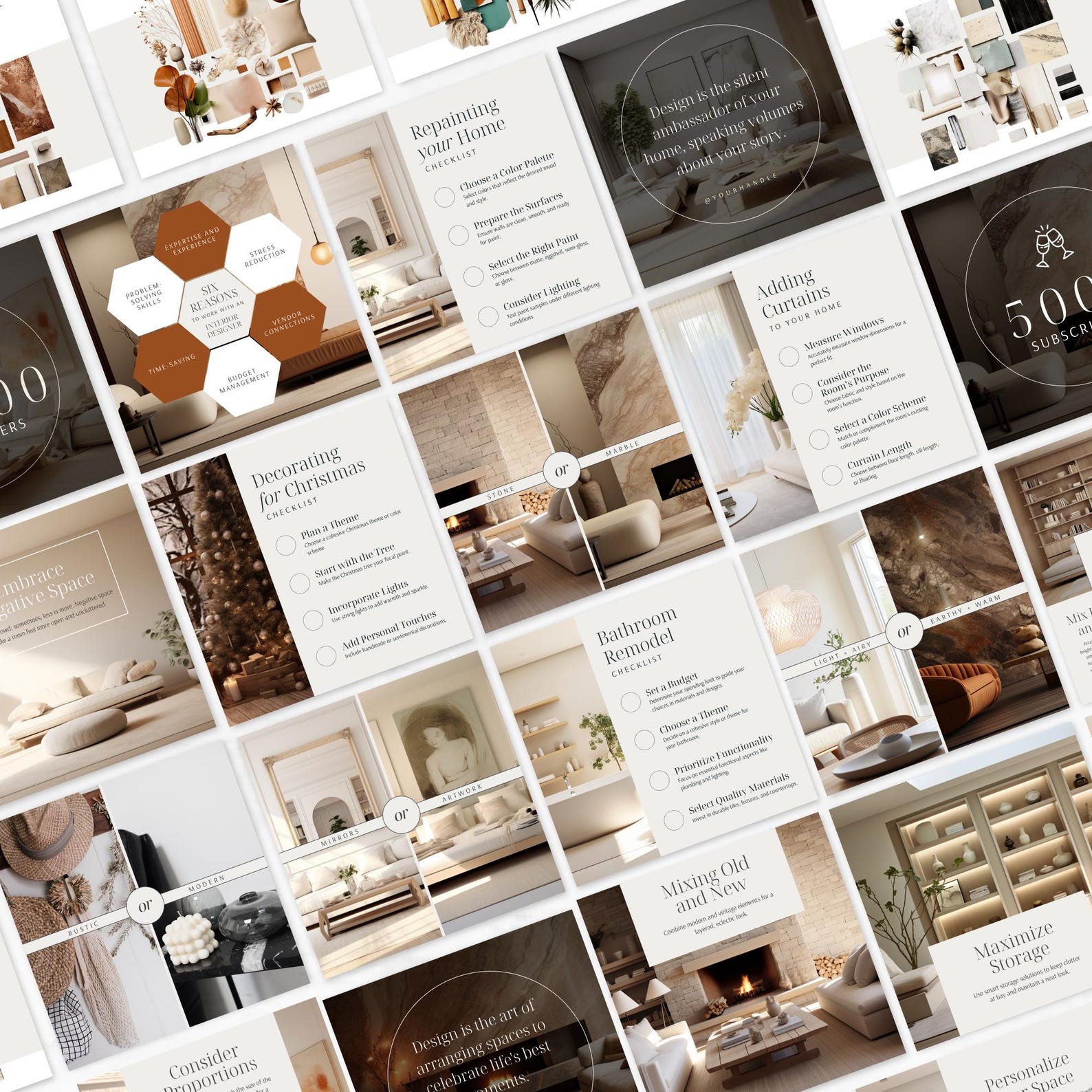 Interior Designer Instagram Templates Interior Designer Social Media ...