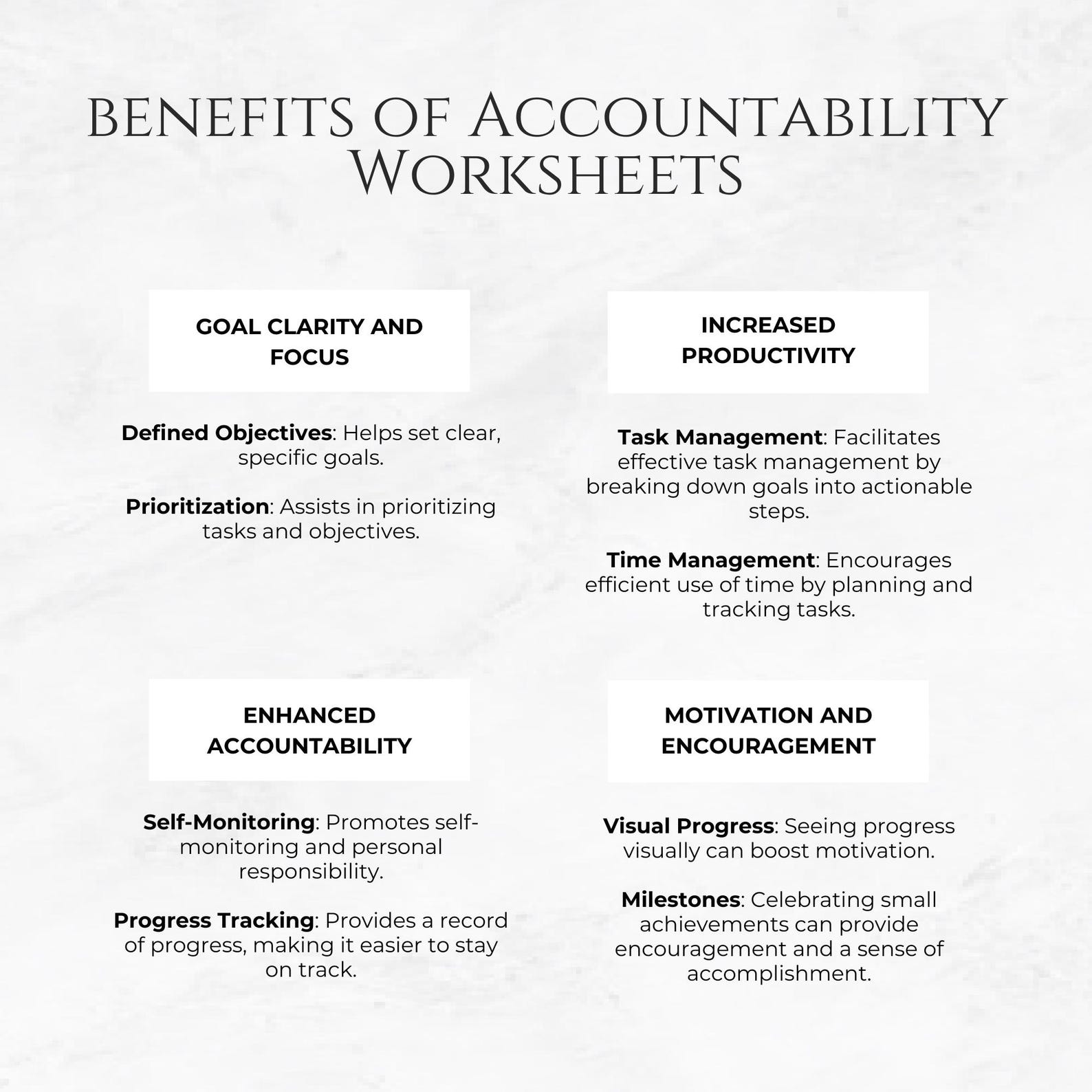Accountability Worksheets Template Productivity Planner Daily Task ...