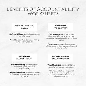 Accountability Worksheets Template Productivity Planner Daily Task ...