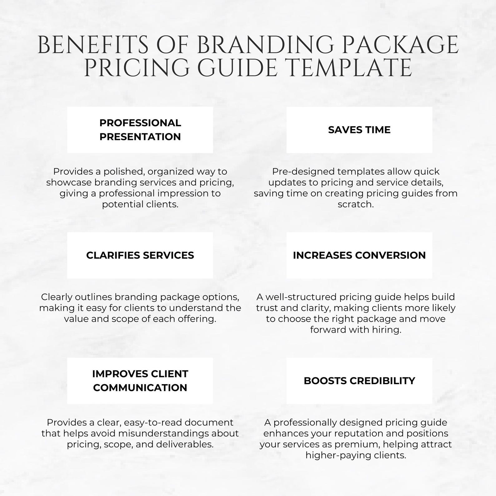 Branding Package Pricing Guide Template Printable Freelancer Services ...