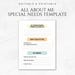 All About Me Special Needs Template Printable Special Needs Profile ...