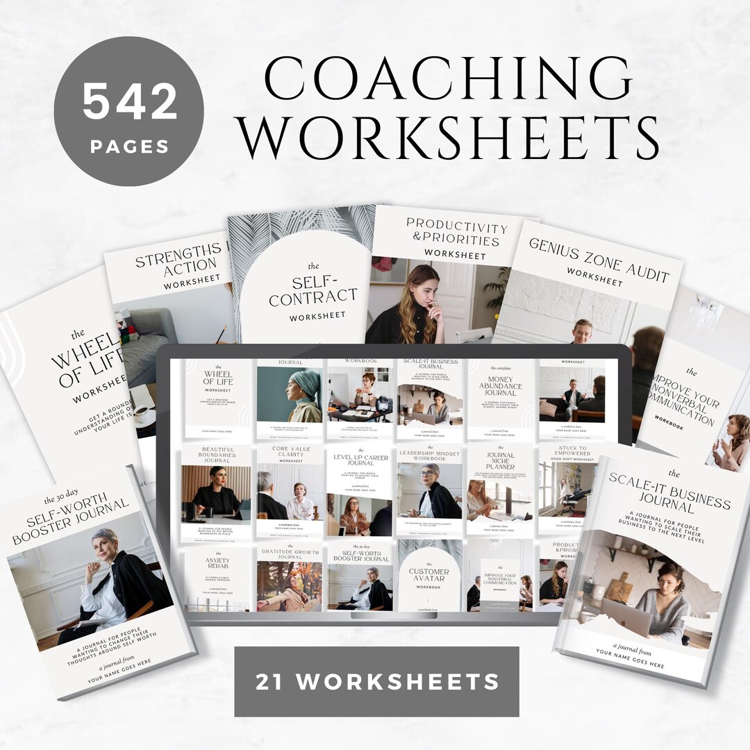 Life Coach Worksheets Coaching Templates Mindset Coaching Wellness ...
