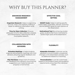 Dissertation Planner Template Printable Academic Planner Phd Planner ...