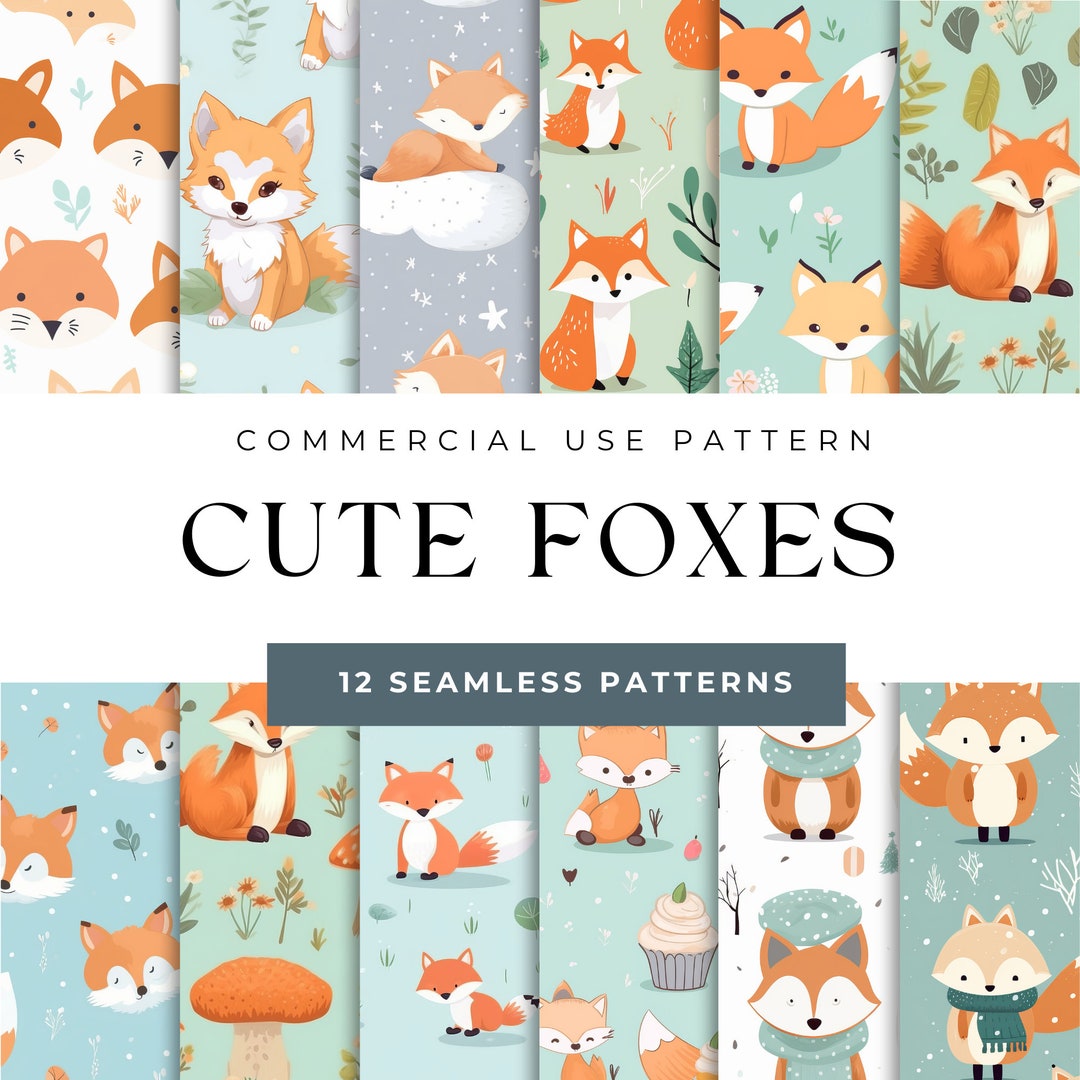 Seamless Fox Patterns Cute Fox Pattern Kids Patterns Woodland Animal ...