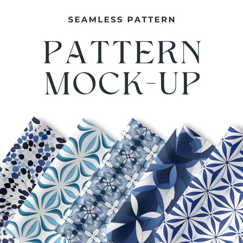 Seamless Geometric Blue Patterns Blue Abstract Patterns Blue Digital ...