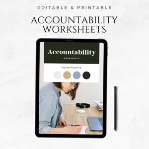 Accountability Worksheets Template Productivity Planner Daily Task ...