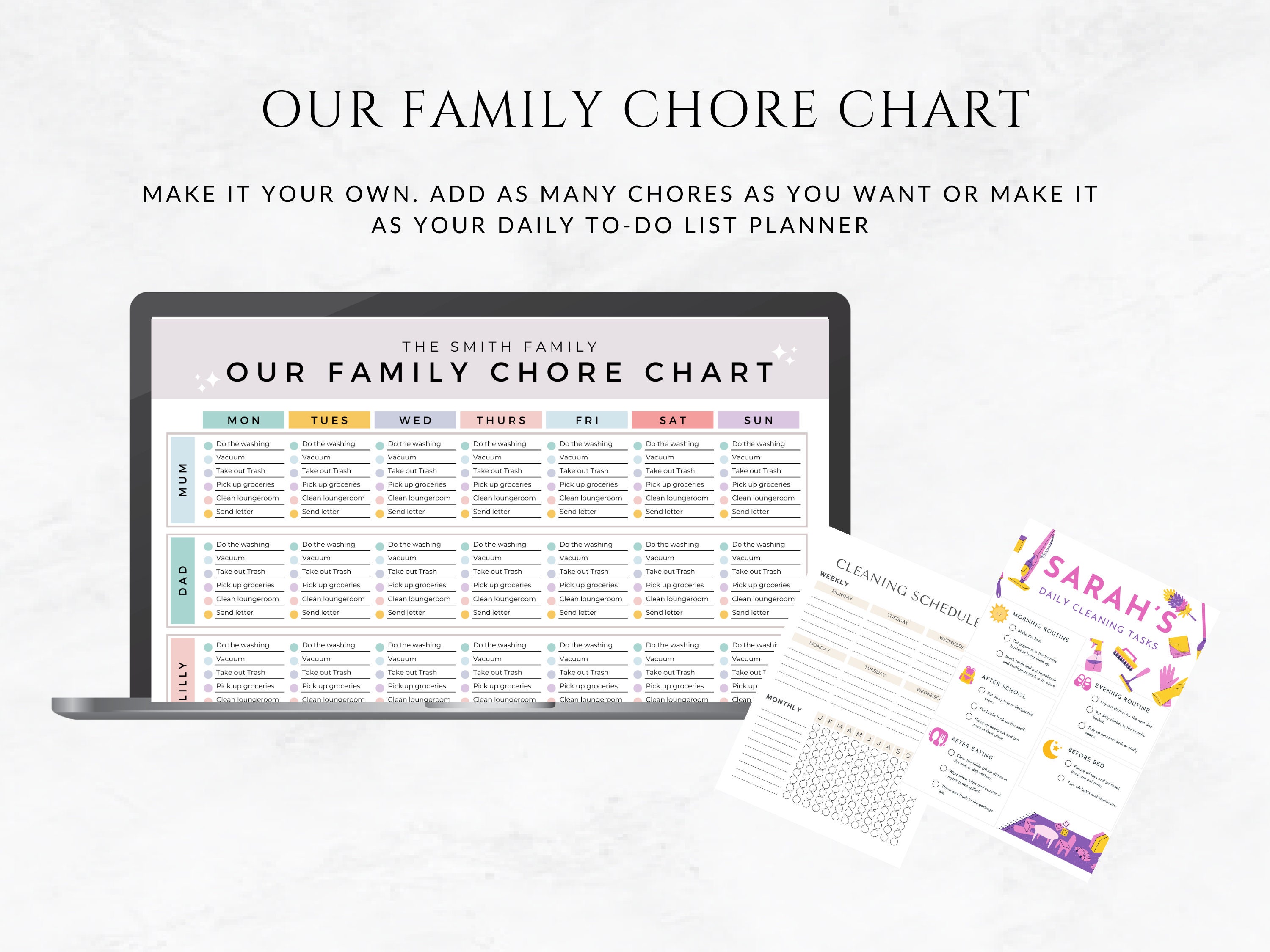 Household Planner Printable Home Management Checklists Household ...