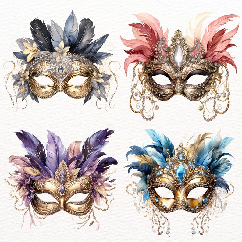 Baroque Masquerade Mask Clipart Luxury Masquerade Vintage Mask Elegant ...