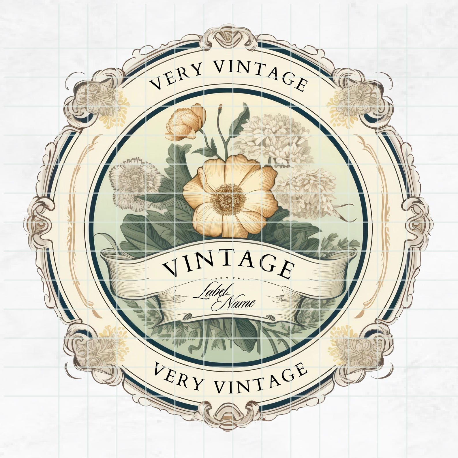 Vintage Label Logo Templates Retro Logo Design Canva Editable Logo ...