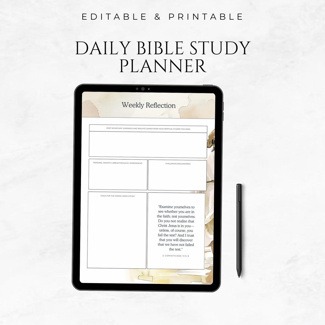Daily Bible Study Planner Devotional Planner Christian Planner Bible ...
