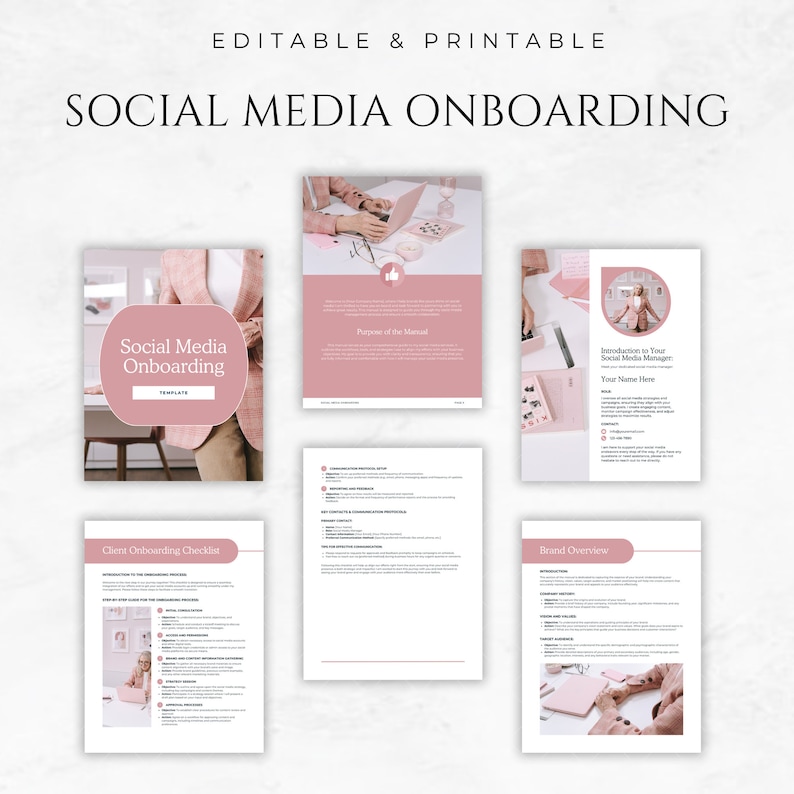 Social Media Onboarding Canva Template Editable Onboarding Template ...