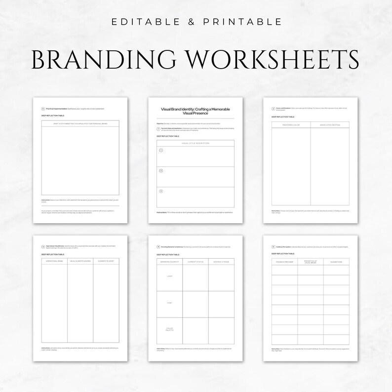 Branding Worksheets for Your Business Business Branding Templates Canva ...