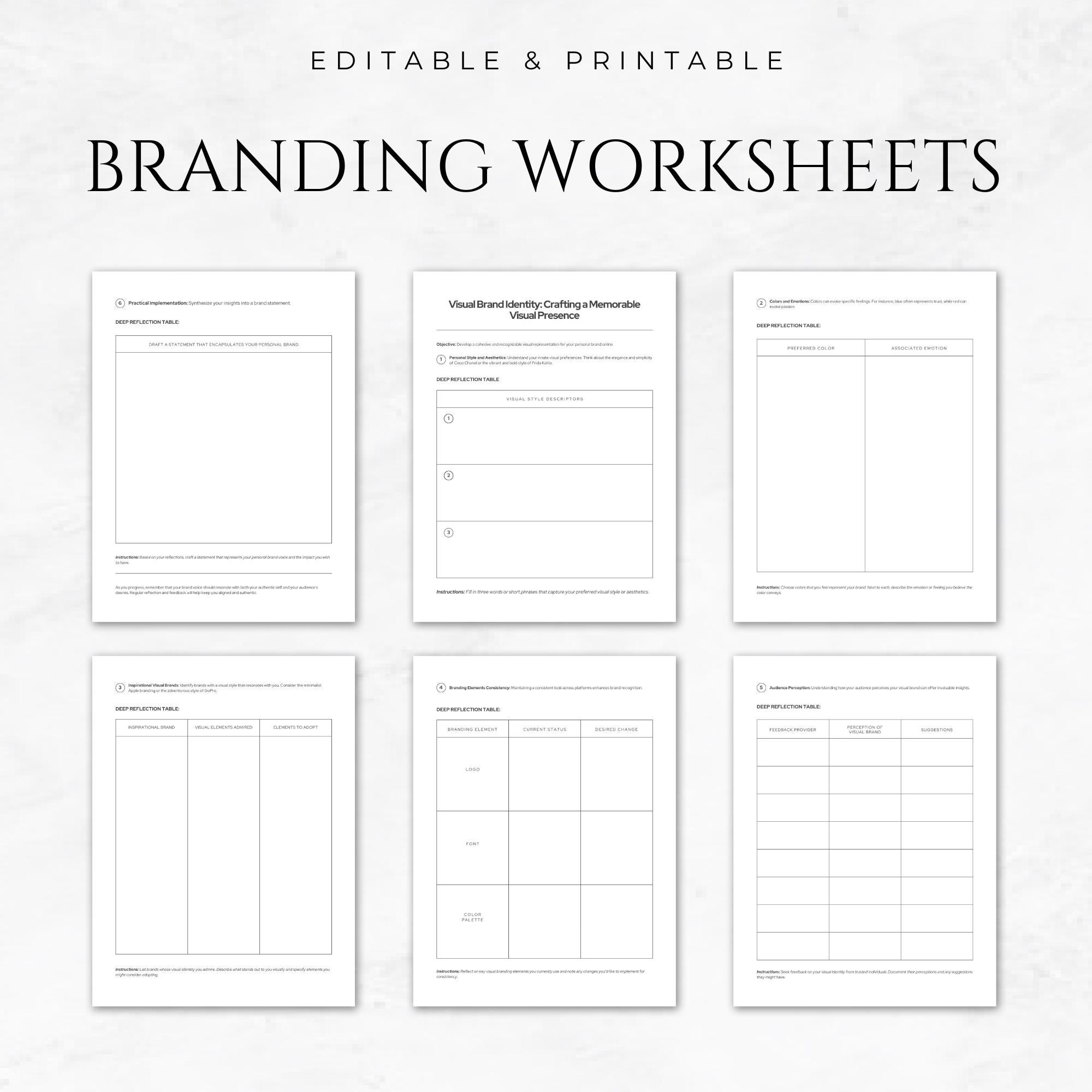 Branding Worksheets for Your Business Business Branding Templates Canva ...