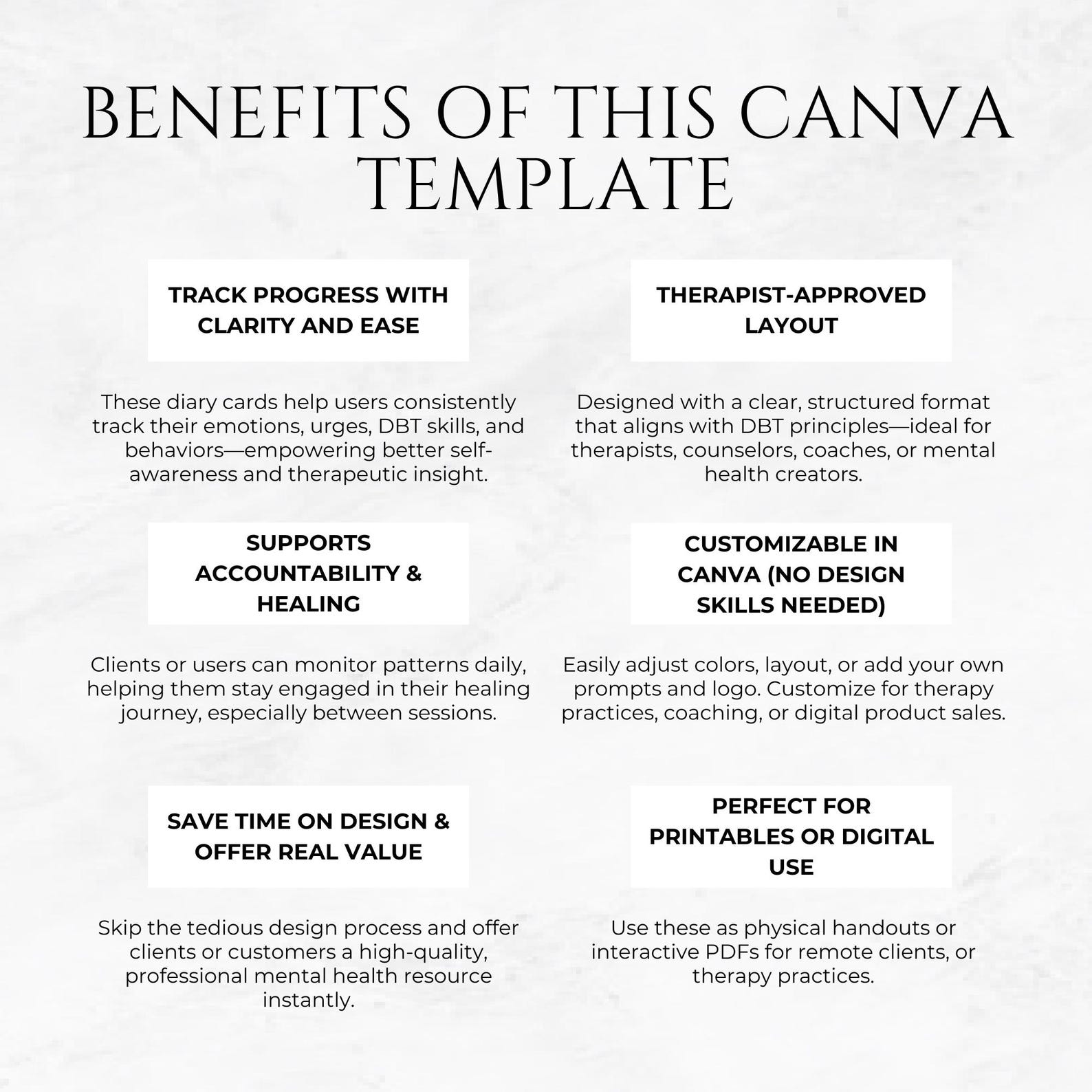 DBT Diary Cards Canva Template – Printable & Editable Dialectical ...