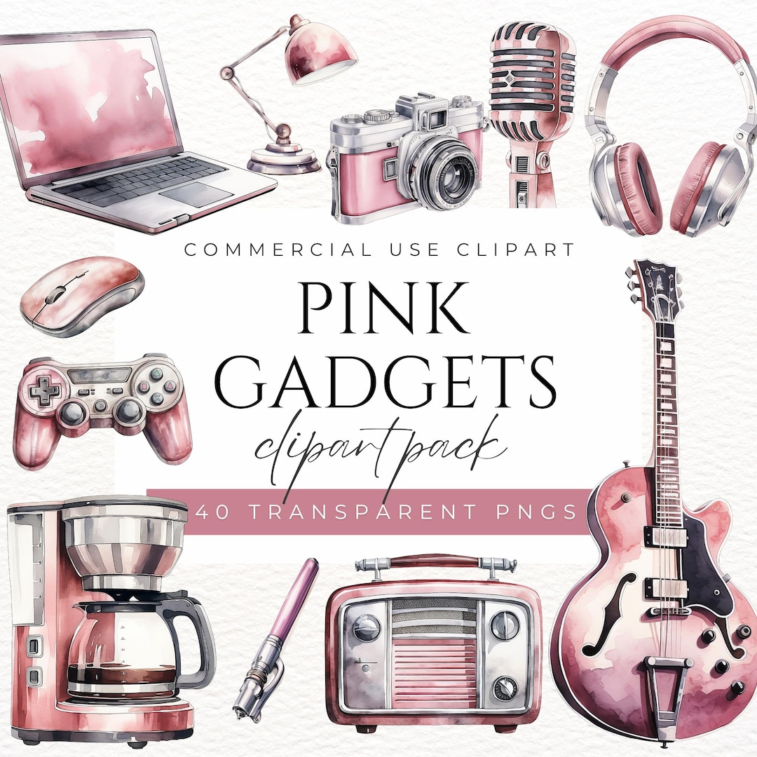 Pink Gadgets Clipart Tech Clipart Aesthetic Gadget Clipart Devices ...
