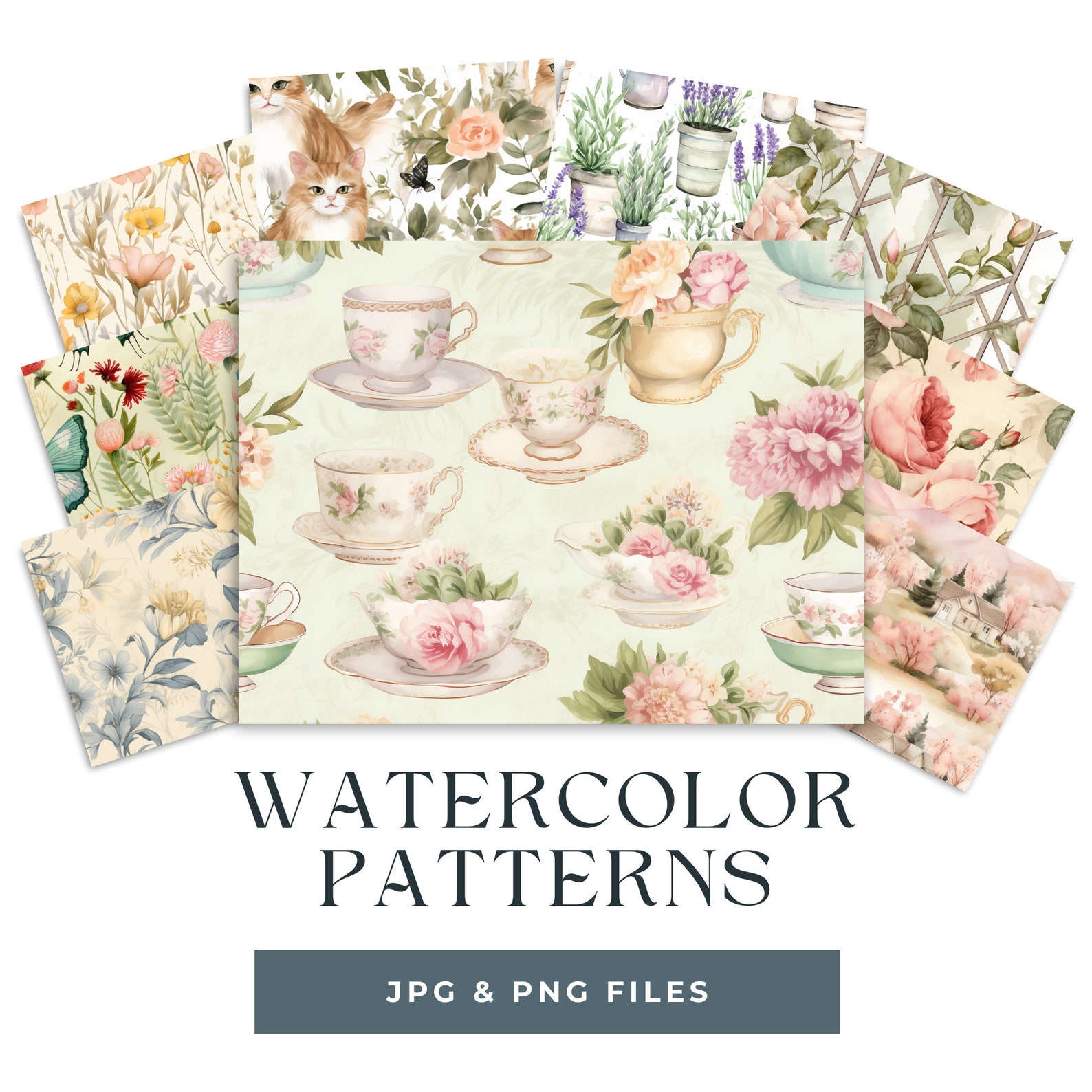 Seamless Cottagecore Patterns Cottagecore Florals Patterns Cottagecore ...