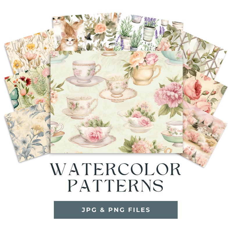 Seamless Cottagecore Patterns Cottagecore Florals Patterns Cottagecore ...