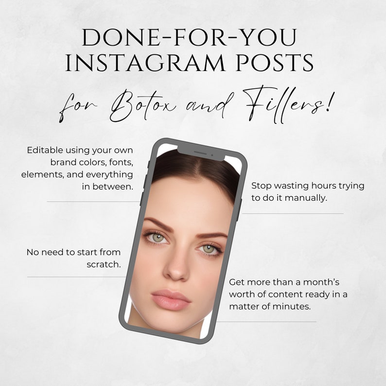 Botox and Fillers Instagram Templates Dermatologists Social Media ...