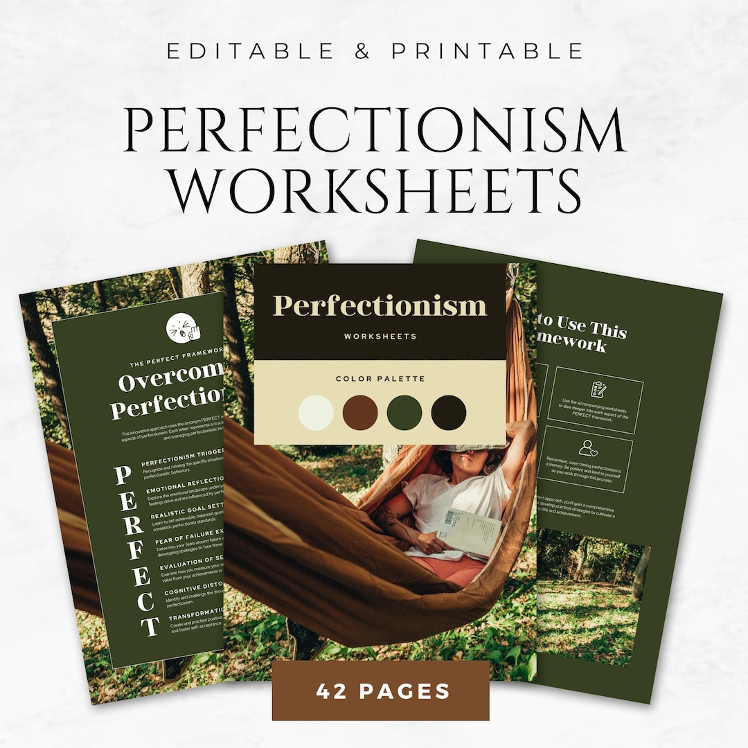 Perfectionism Worksheets Template Printable Overcoming Perfectionism ...