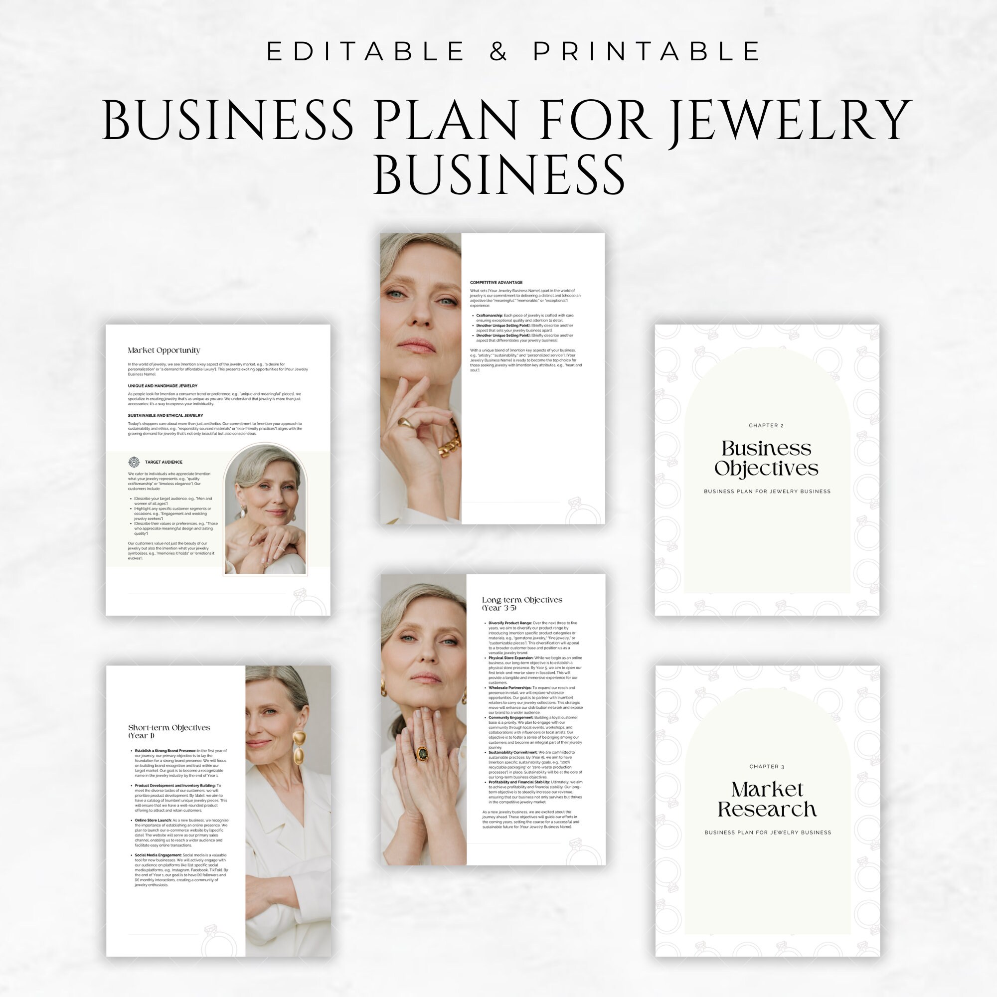 Jewelry Business Business Plan Template Jewelry Startup Plan Handmade ...