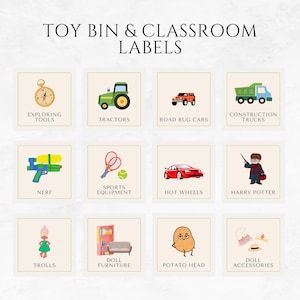 Toy Storage Labels Printable Toy Organization Labels Classroom Labels ...