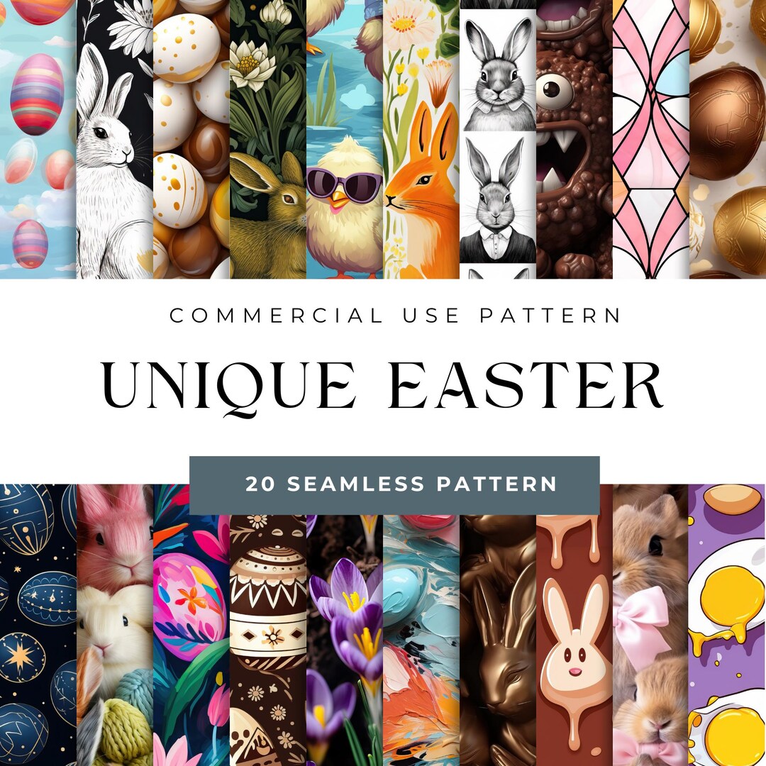 Seamless Unique Easter Patterns Cute Easter Design Spring Seamless ...