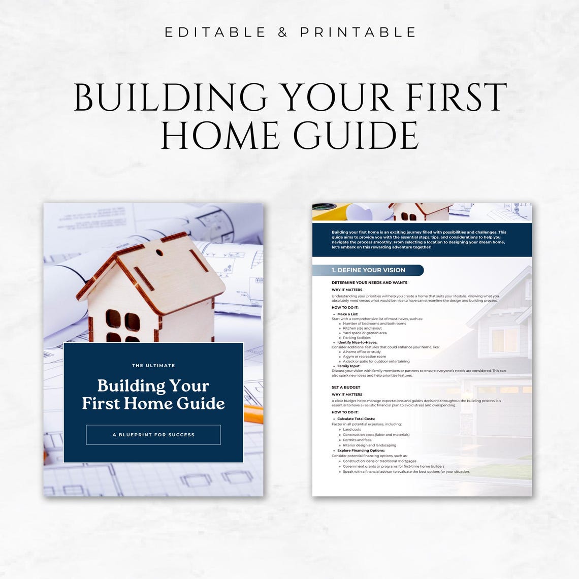 Building Your First Home Guide Template Printable Home Building ...