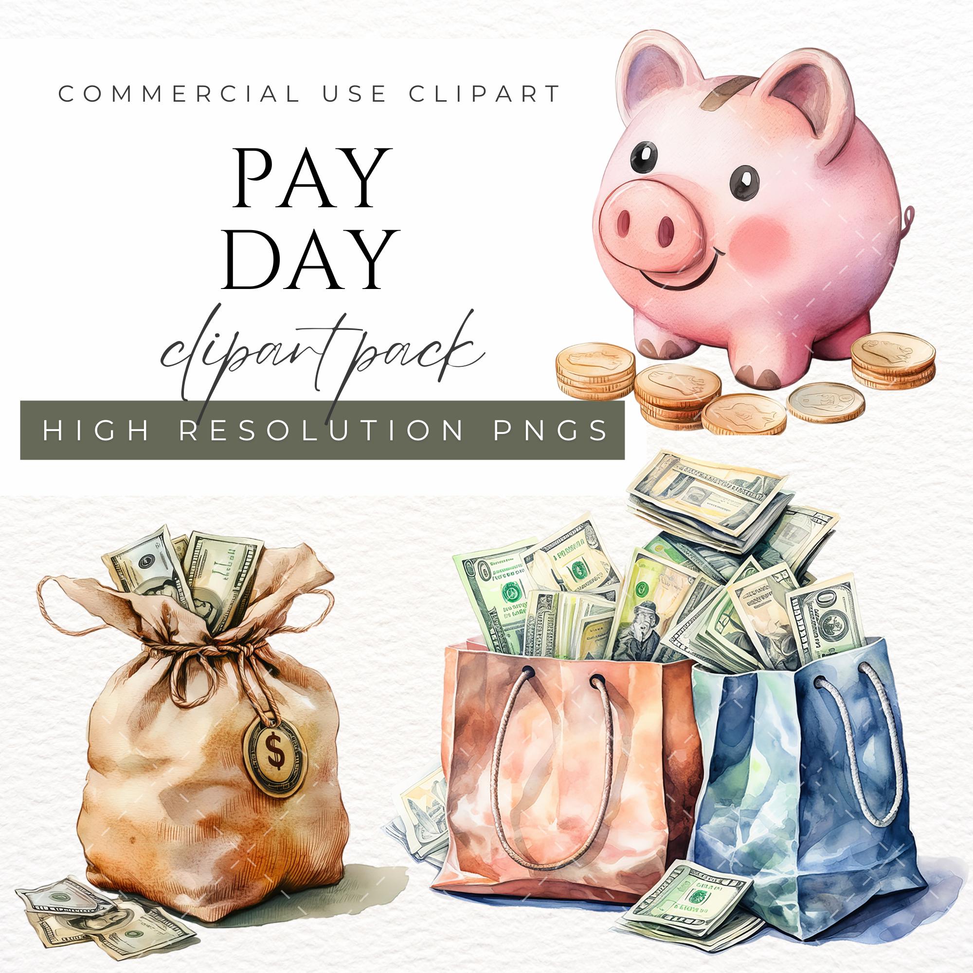 Pay Day Clipart Money Clipart Finance Clipart Paycheck Clipart Budget ...