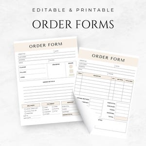 Bakery Business Forms Template Printable Bakery Order Form Bakery Order ...