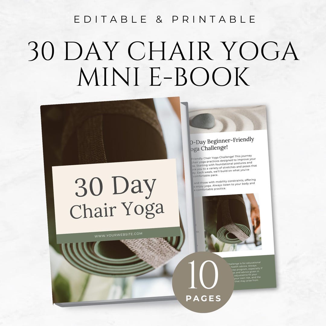 Chair Yoga Book Template Printable Yoga Book Yoga Guide Yoga for ...