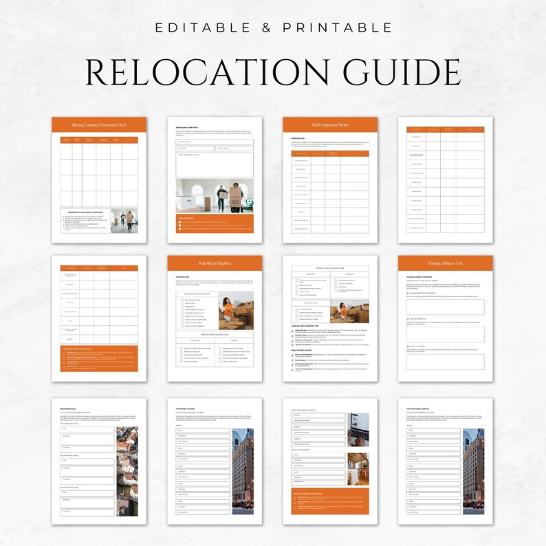 Relocation Guide Template Printable Moving Guide Family Relocation ...