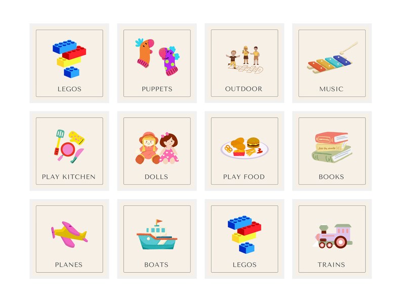 Toy Storage Labels Printable Toy Organization Labels (Download Now) - Etsy