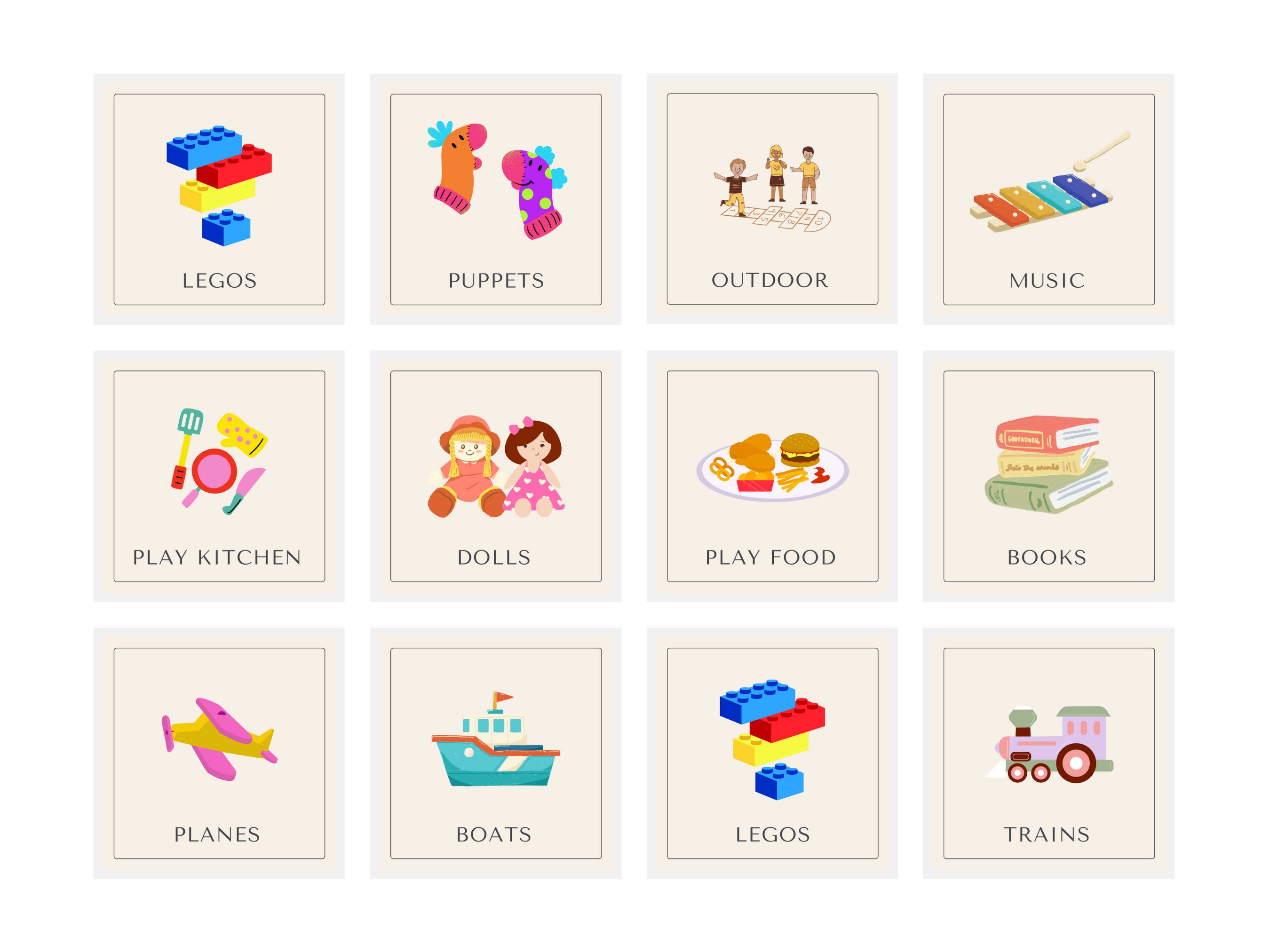 Toy Storage Labels Printable Toy Organization Labels Classroom - Etsy