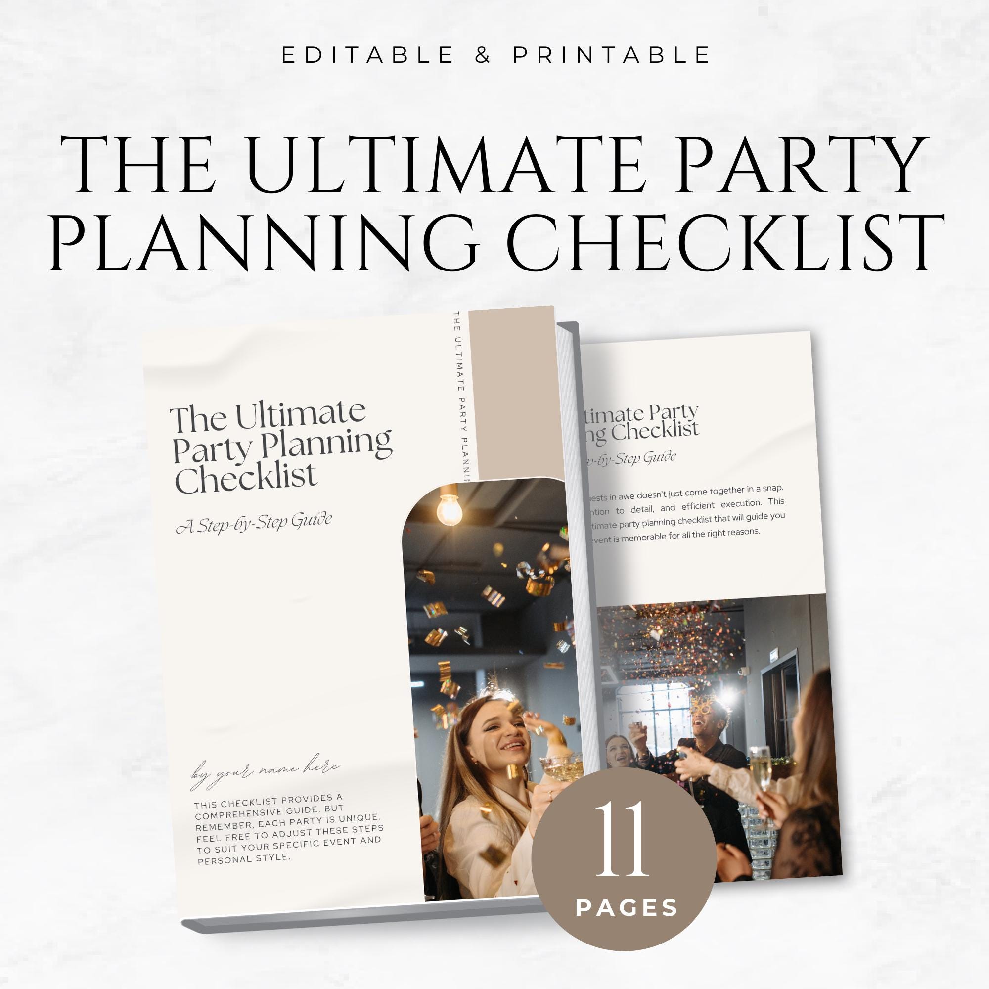 The Ultimate Party Planning Checklist Template Editable Canva Event ...
