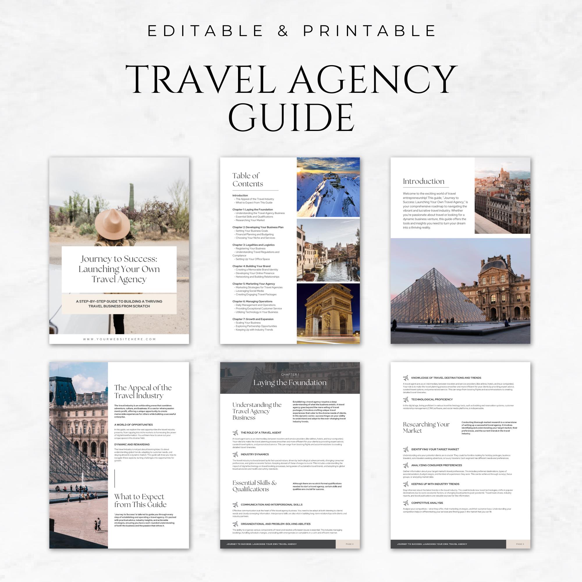 Travel Agency Guide Template Printable How to Start a Travel Business ...