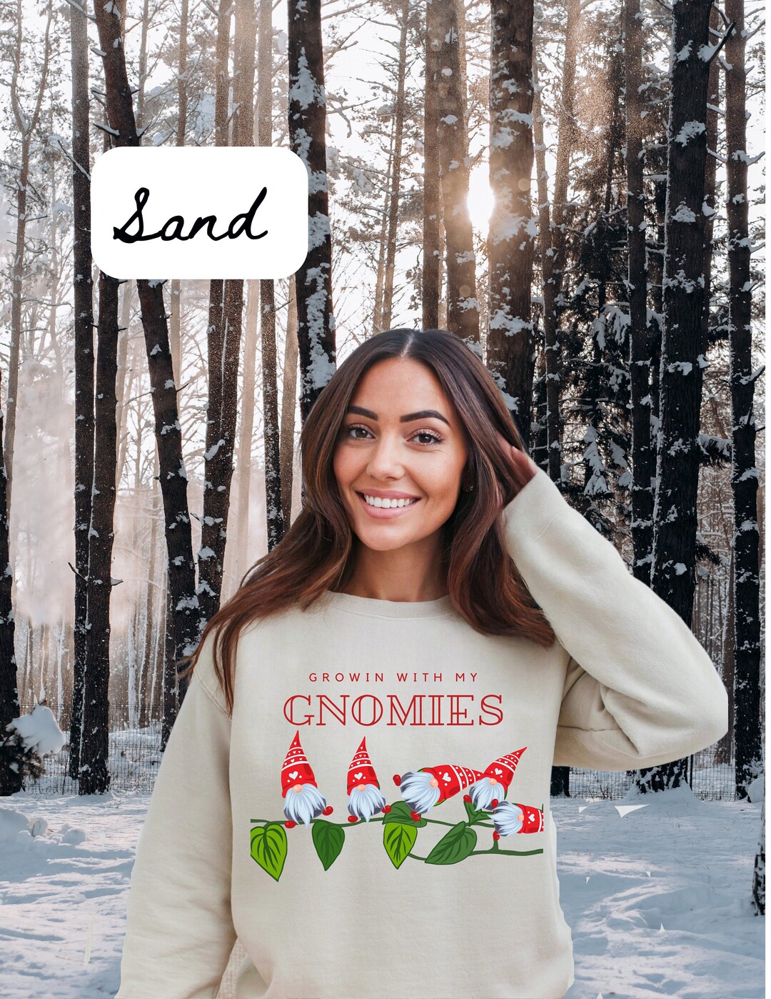 Holiday Pathos Sweatshirt Christmas Gnome Plant Sweatshirt Growing With ...