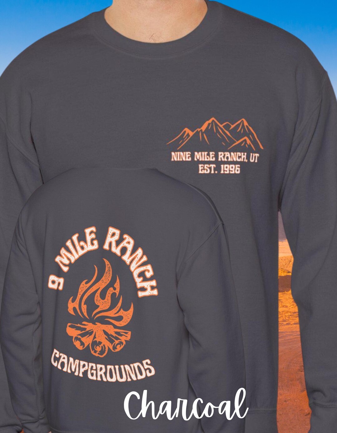 Campfire Nine Mile Ranch Sweatshirt | Campgrounds Pullover | Retro ...